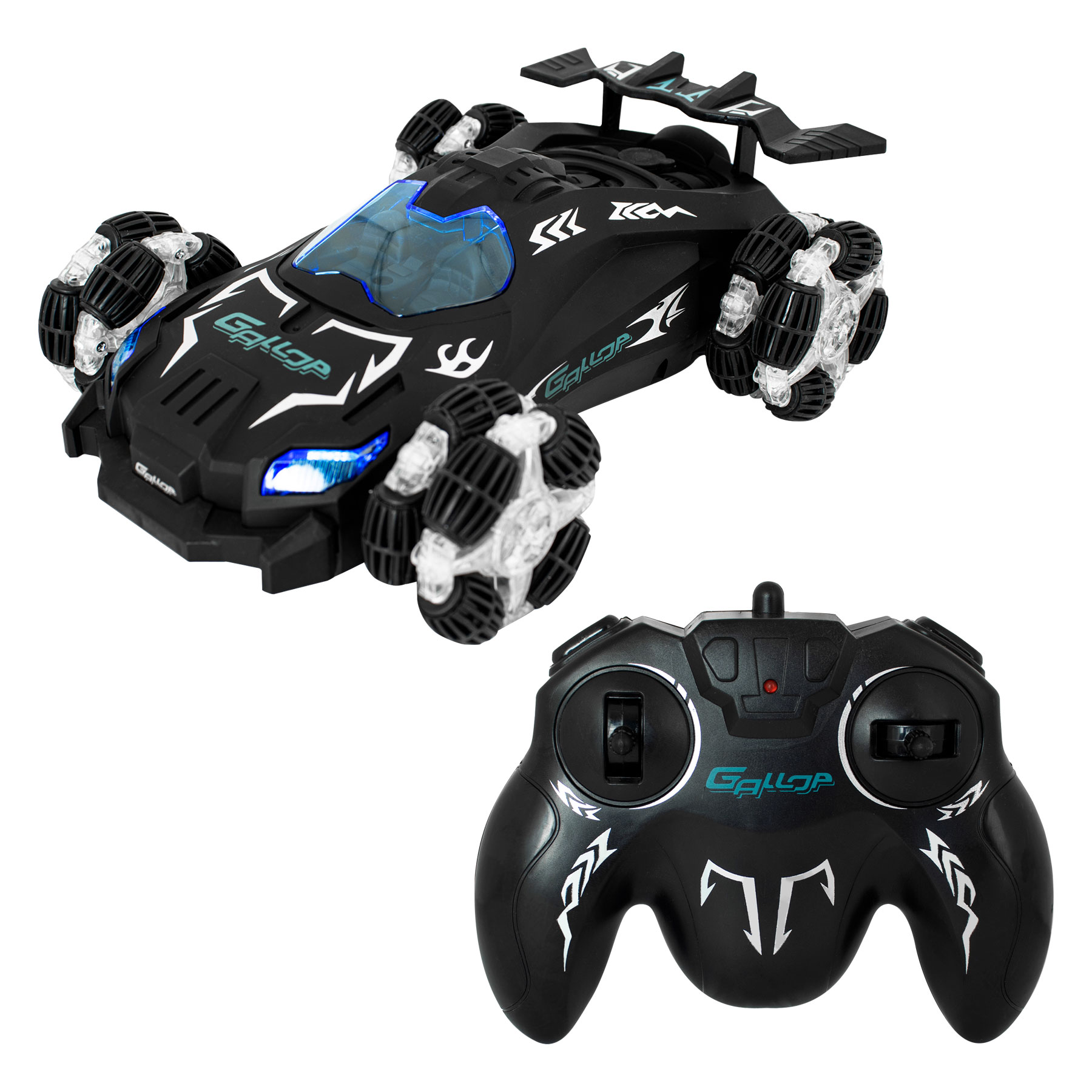 Auto Todoterreno 360º a Control Remoto con Luces Sonido y Humo Batería ...