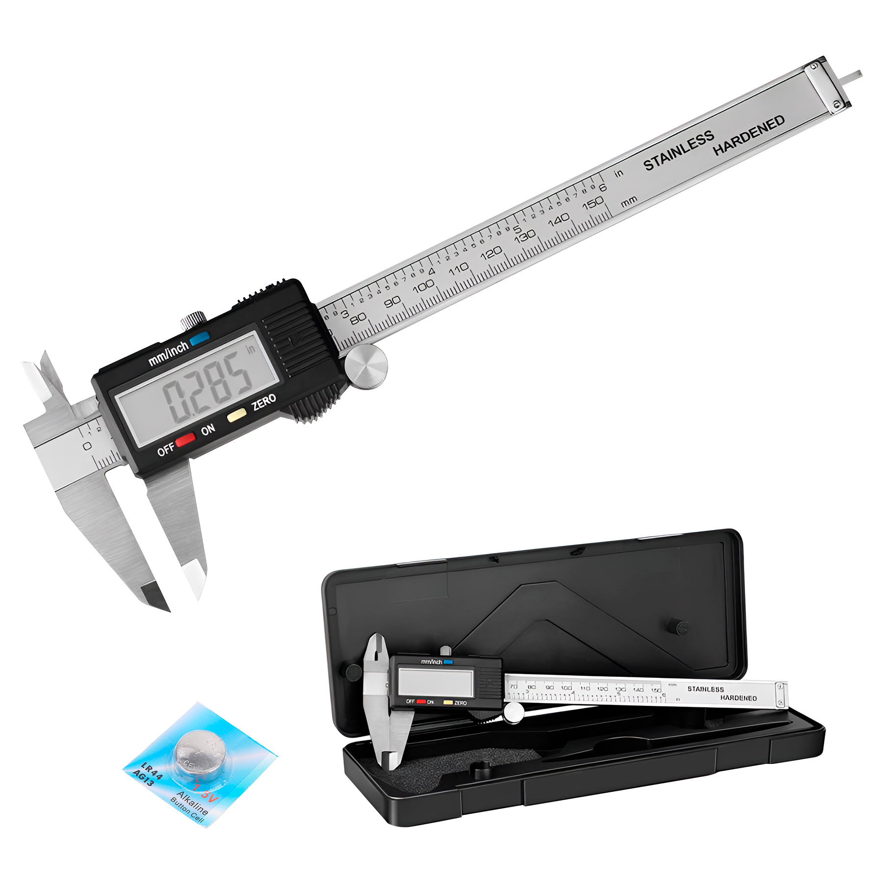 Calibre Digital Electrónico 0-150mm Acero Inoxidable Pantalla LCD ...