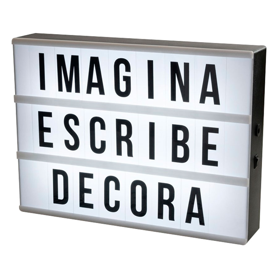 Cartel LED Luminoso 30x22cm Personalizable Letras y Números, oferta LOi.