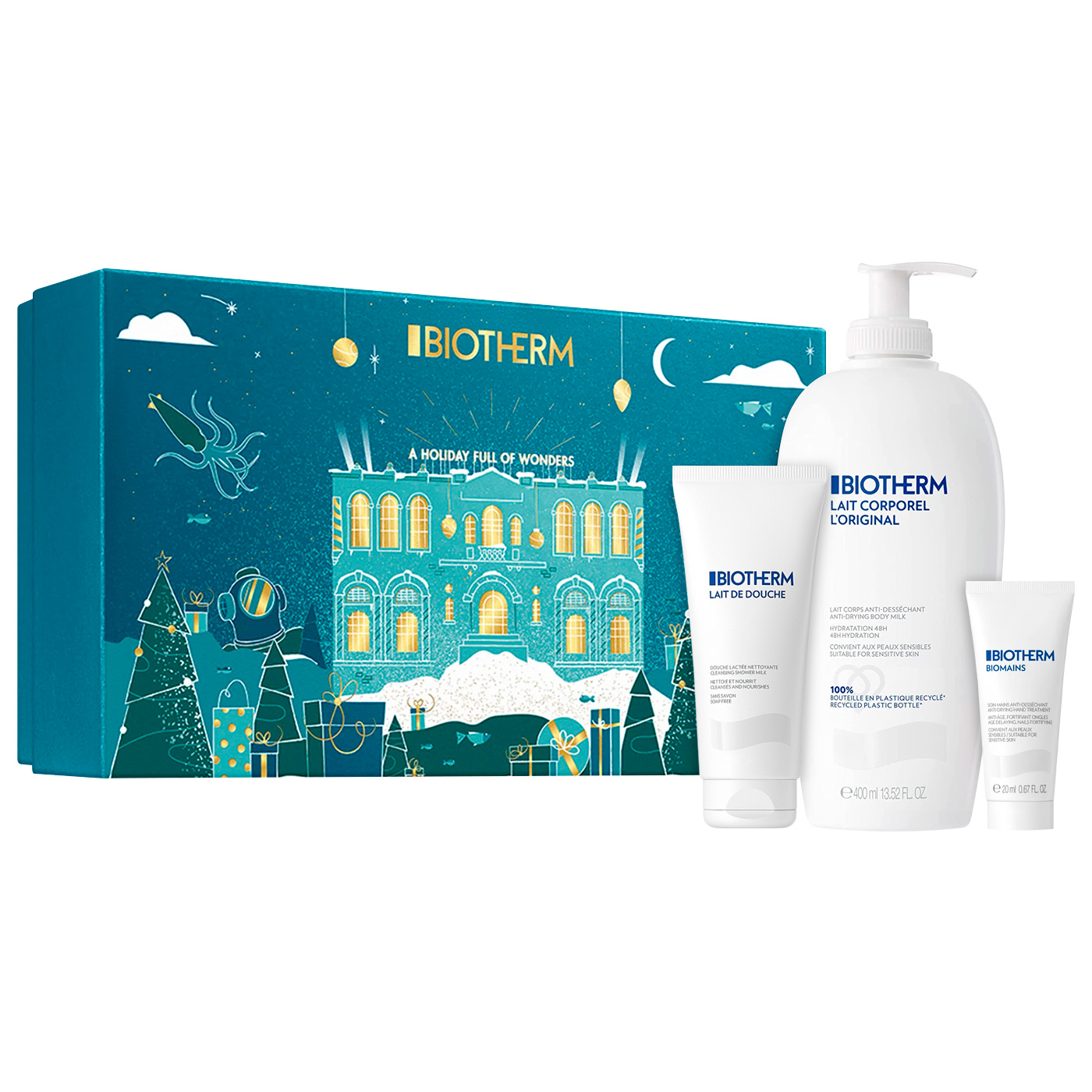 Cofre Biotherm Lait Corporel L'Original 400ml + Lait de Douche 75ml ...
