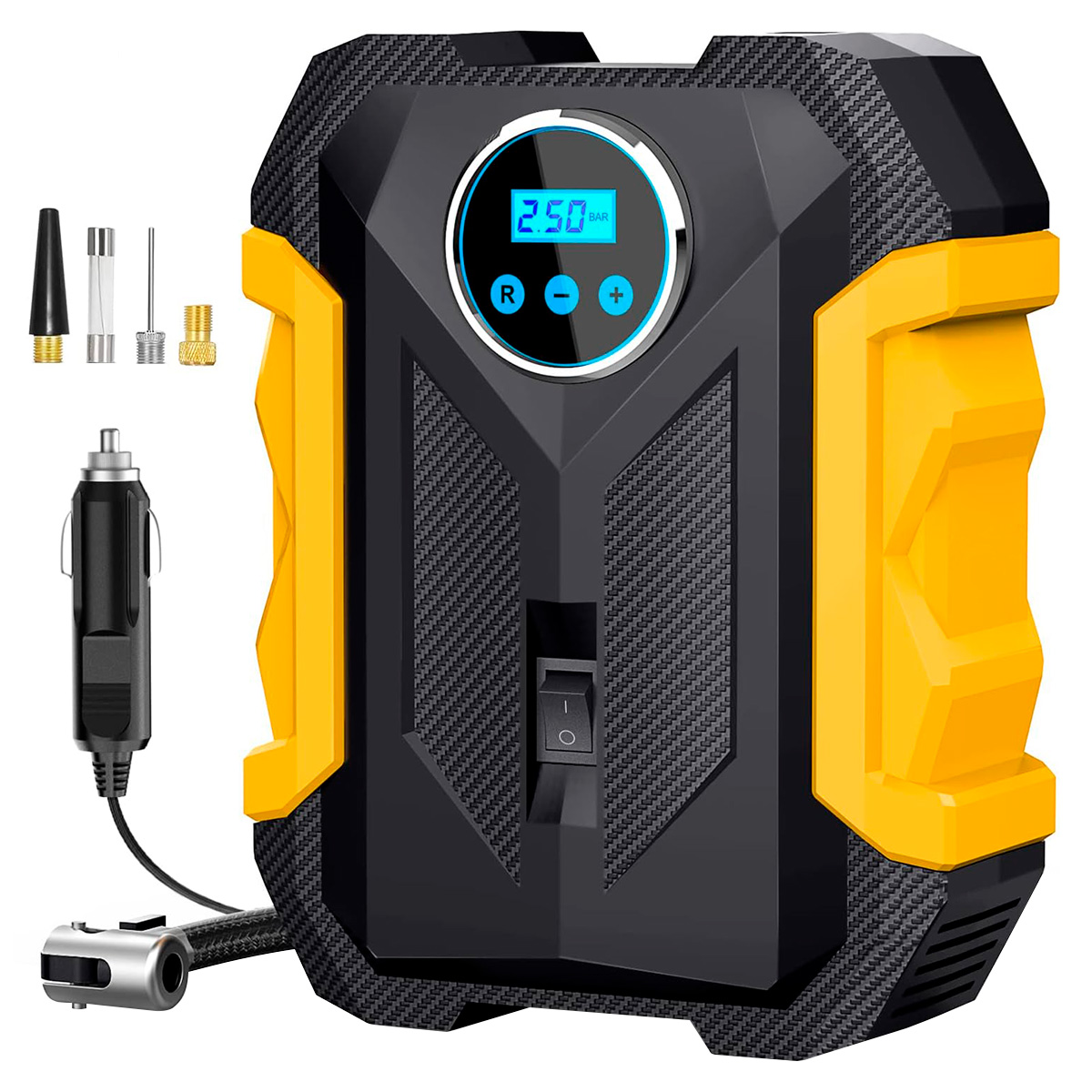 Compresor de Aire Portátil 12V Pantalla Digital Inteligente Luz LED ...