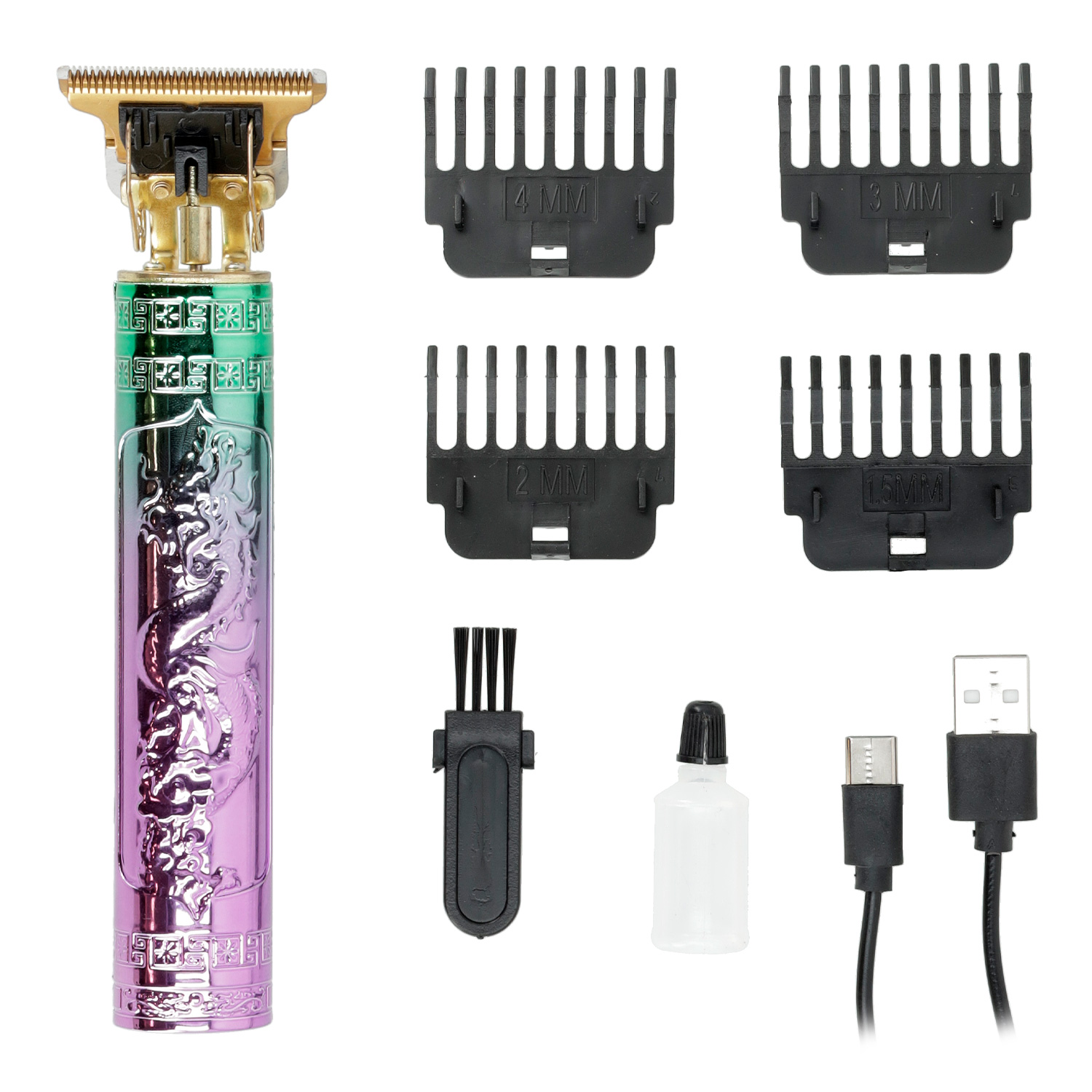 Corta Pelo Estilo Vintage Inalámbrica con 4 Peines y Batería Recargable ...