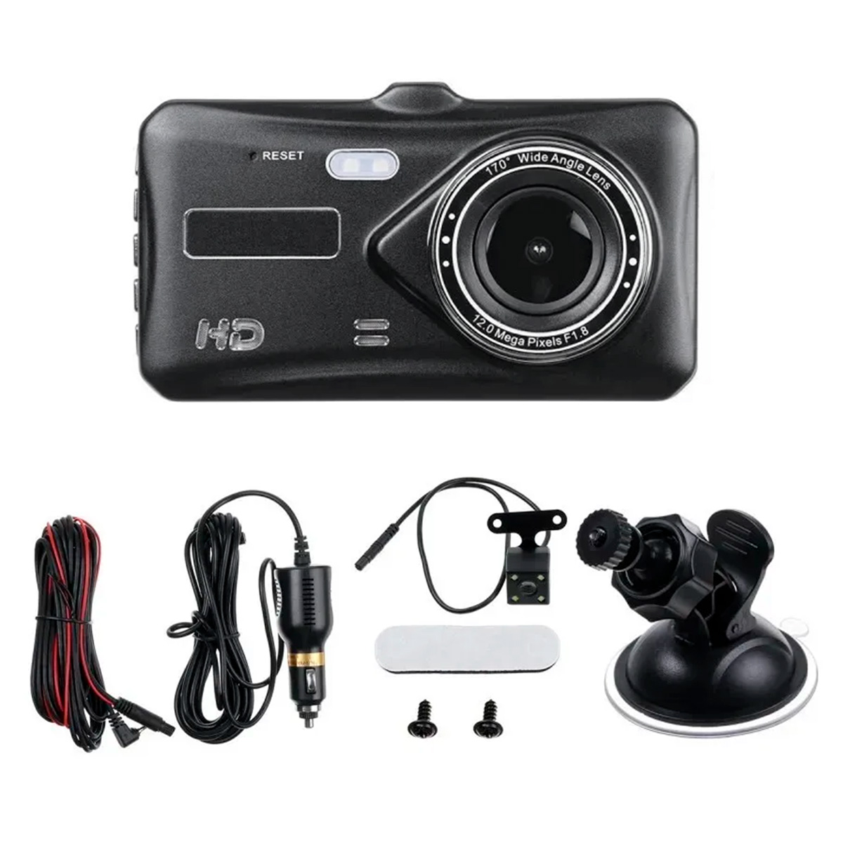 Cámara Doble para Auto, Frontal Gran Angular de 170º + Reversa , Visión ...