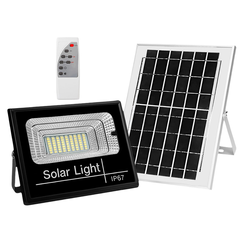 Foco Solar LED de 100W con Fotocélula, Intensidad de Luz Ajustable ...