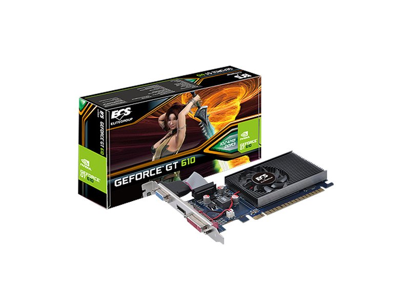 Tarjeta de video ECS GeForce GT 610 1GB DDR3 , oferta LOi.