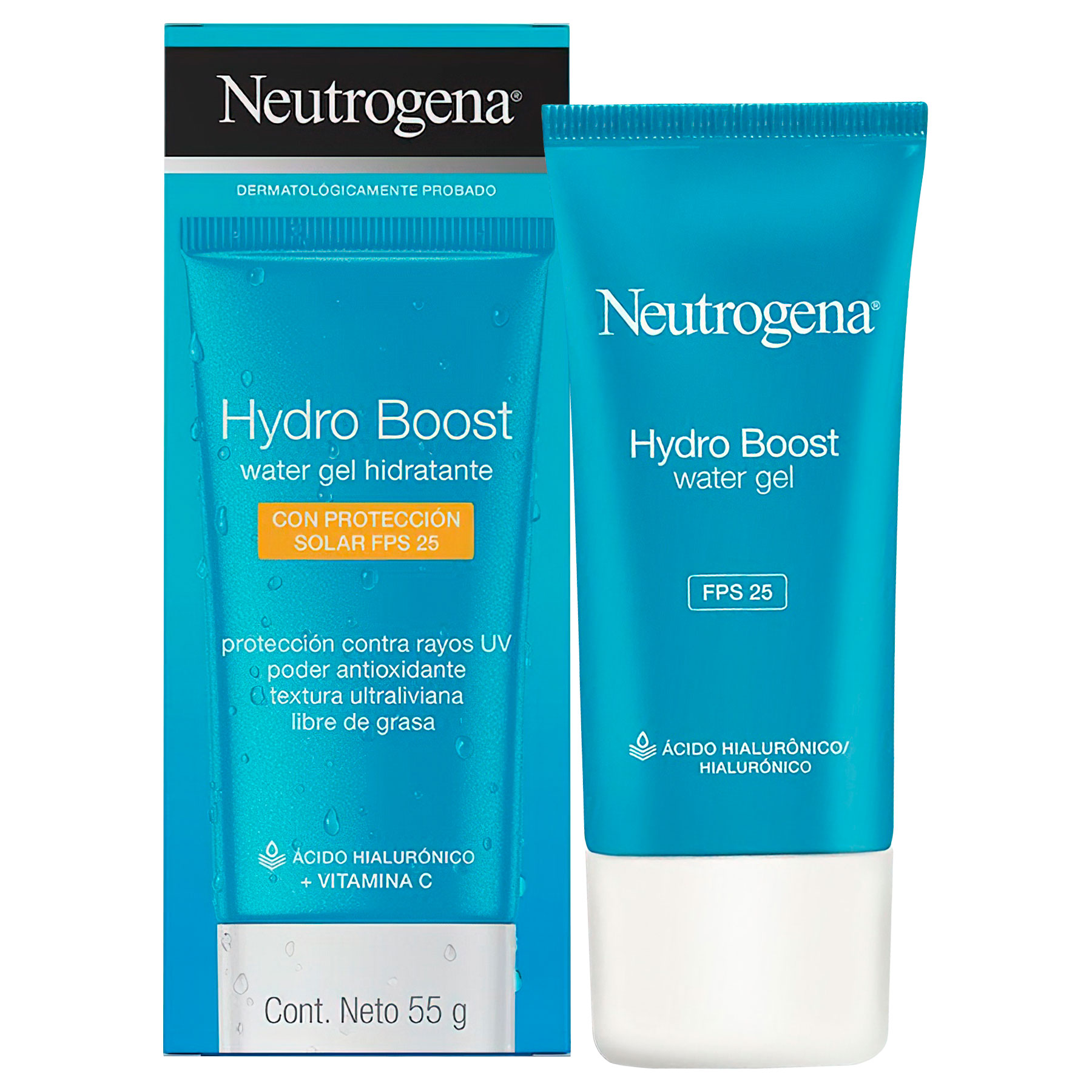 Hidratante Facial Neutrogena Hydro Boost Water Gel FPS 25 presentación de 55g, oferta LOi.