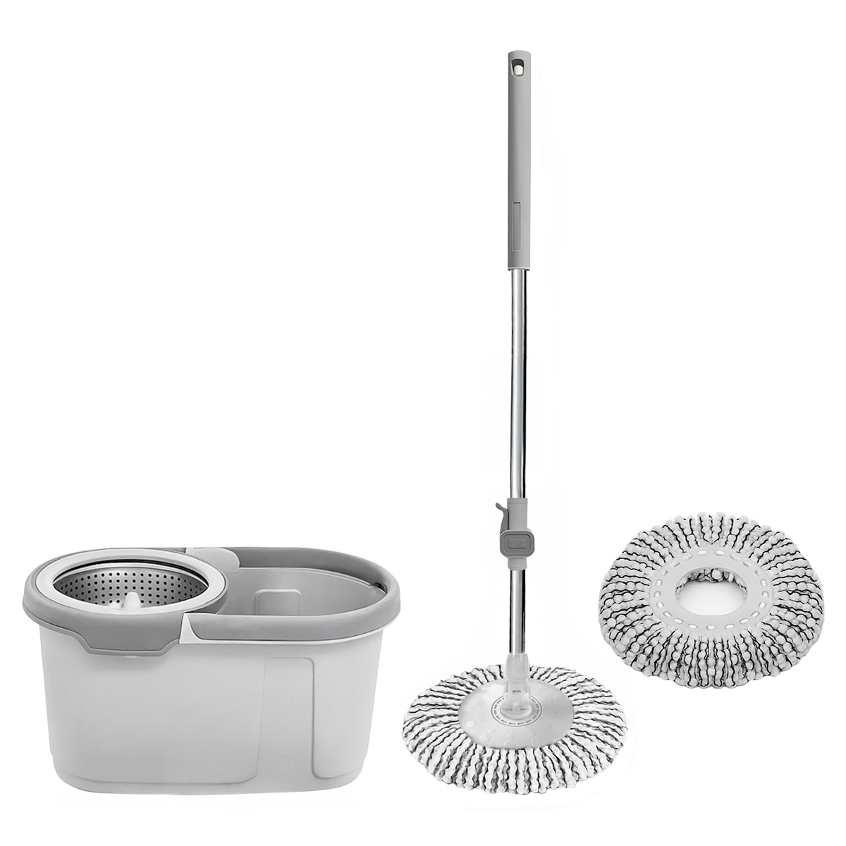 Balde con Mopa y Centrifugador de Acero + Mopa EXTRA, Calidad Superior ...