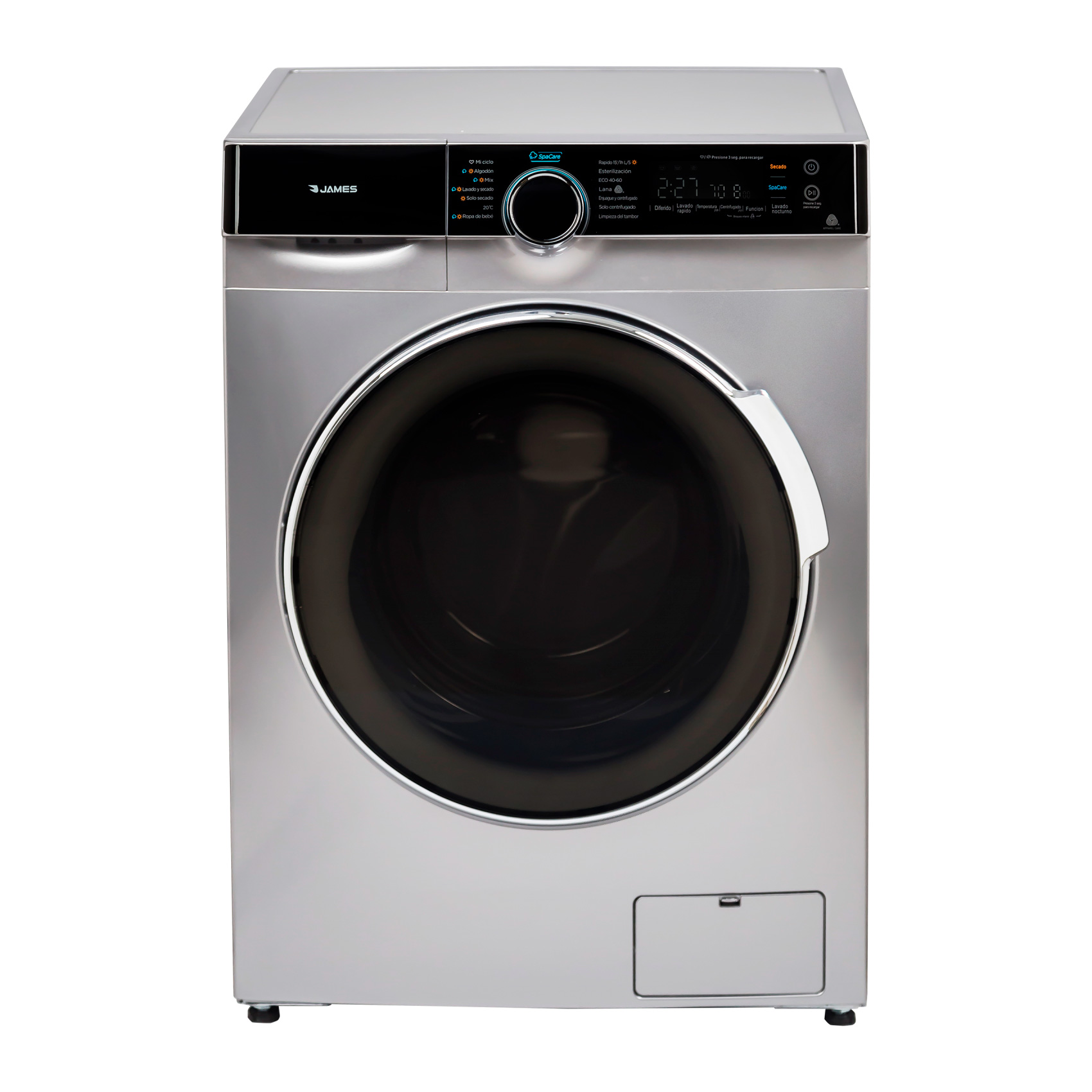 Lavarropas JAMES LR 1016 BL G3 Carga Frontal 10.5kg 14 Programas Motor ...