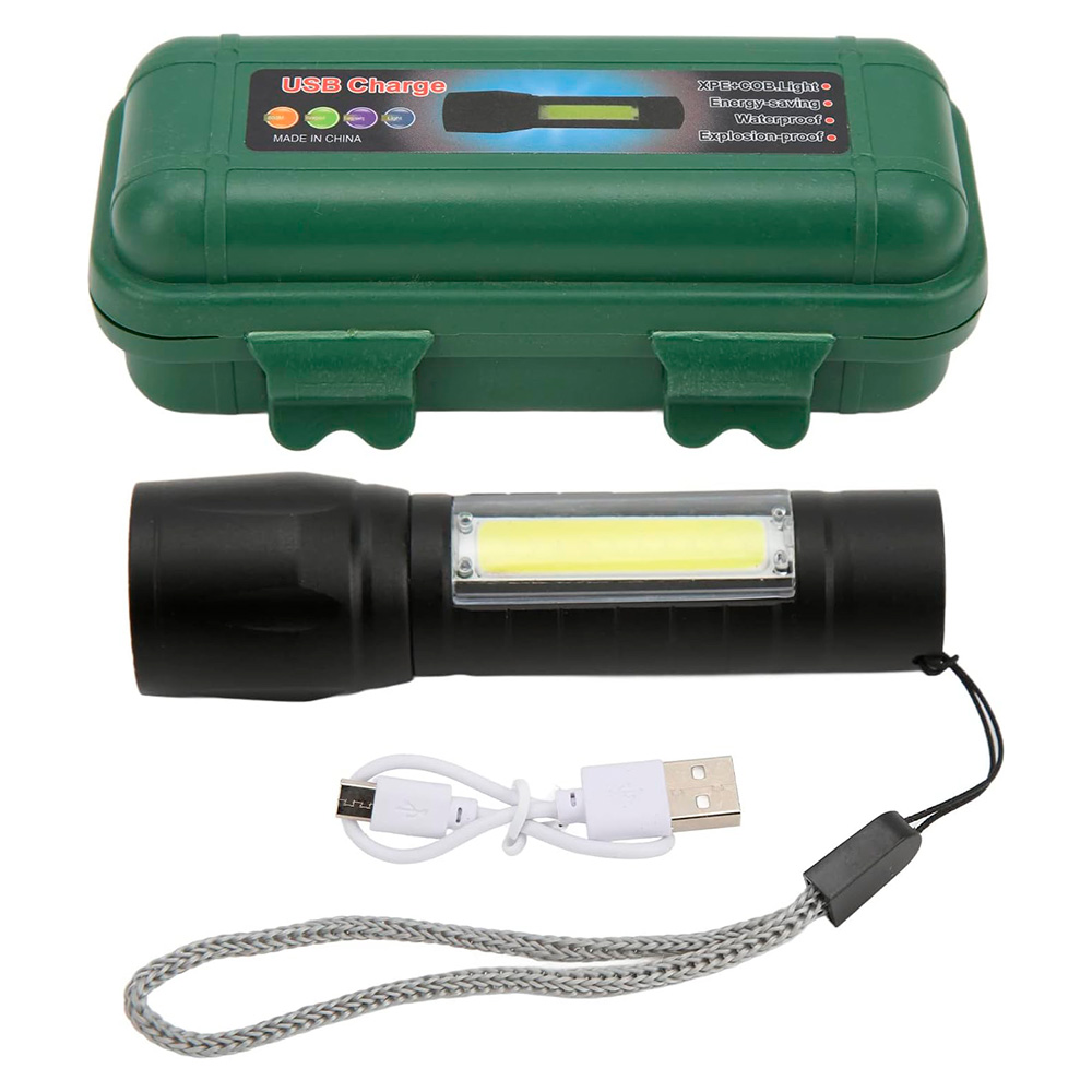 Linterna Mini LED de Aluminio con Doble Luz y 4 Modos de Iluminación ...