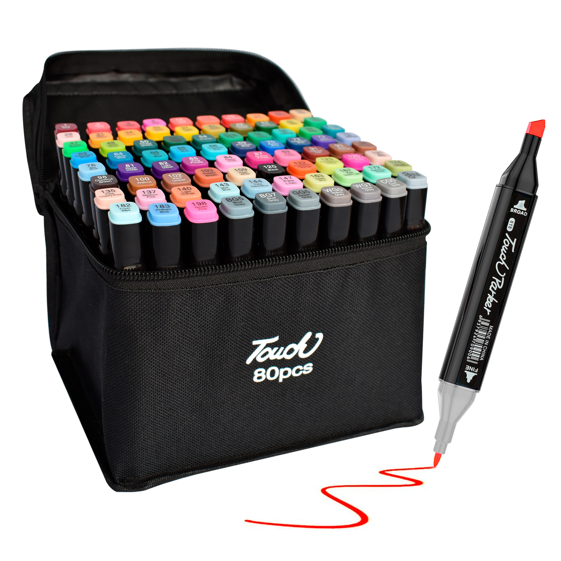 Set de 80 Marcadores Resaltadores con Doble Punta: Fina y Cincel ...