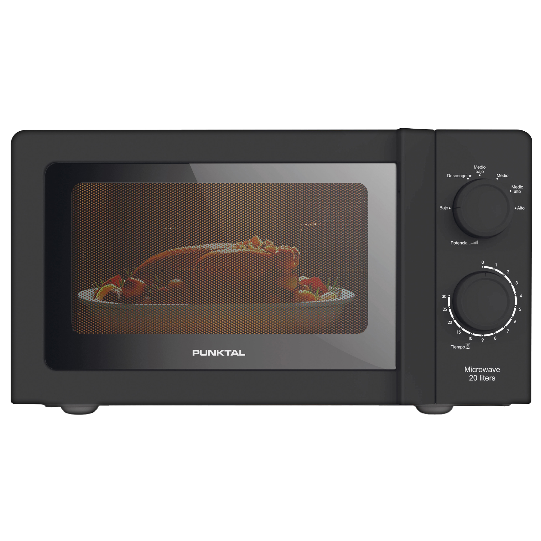Microondas PUNKTAL 20L 700W Manual - Negro, oferta LOi.