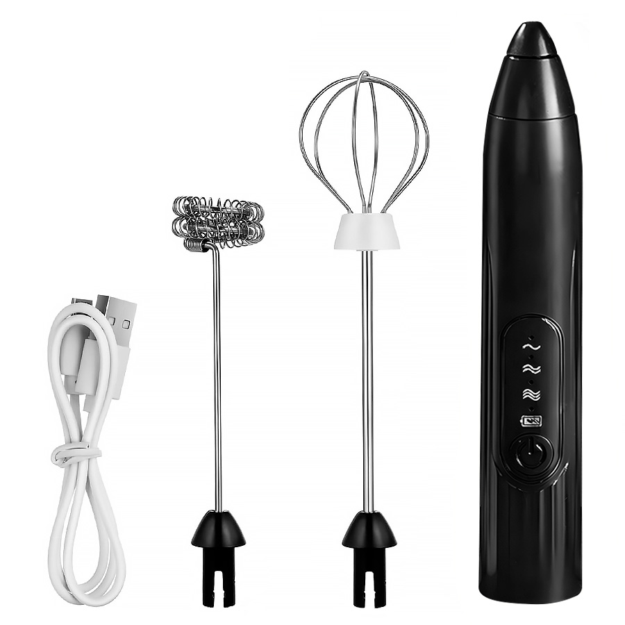 Mini Batidor Eléctrico Espumador Inalámbrico con 3 Velocidades, Batería ...