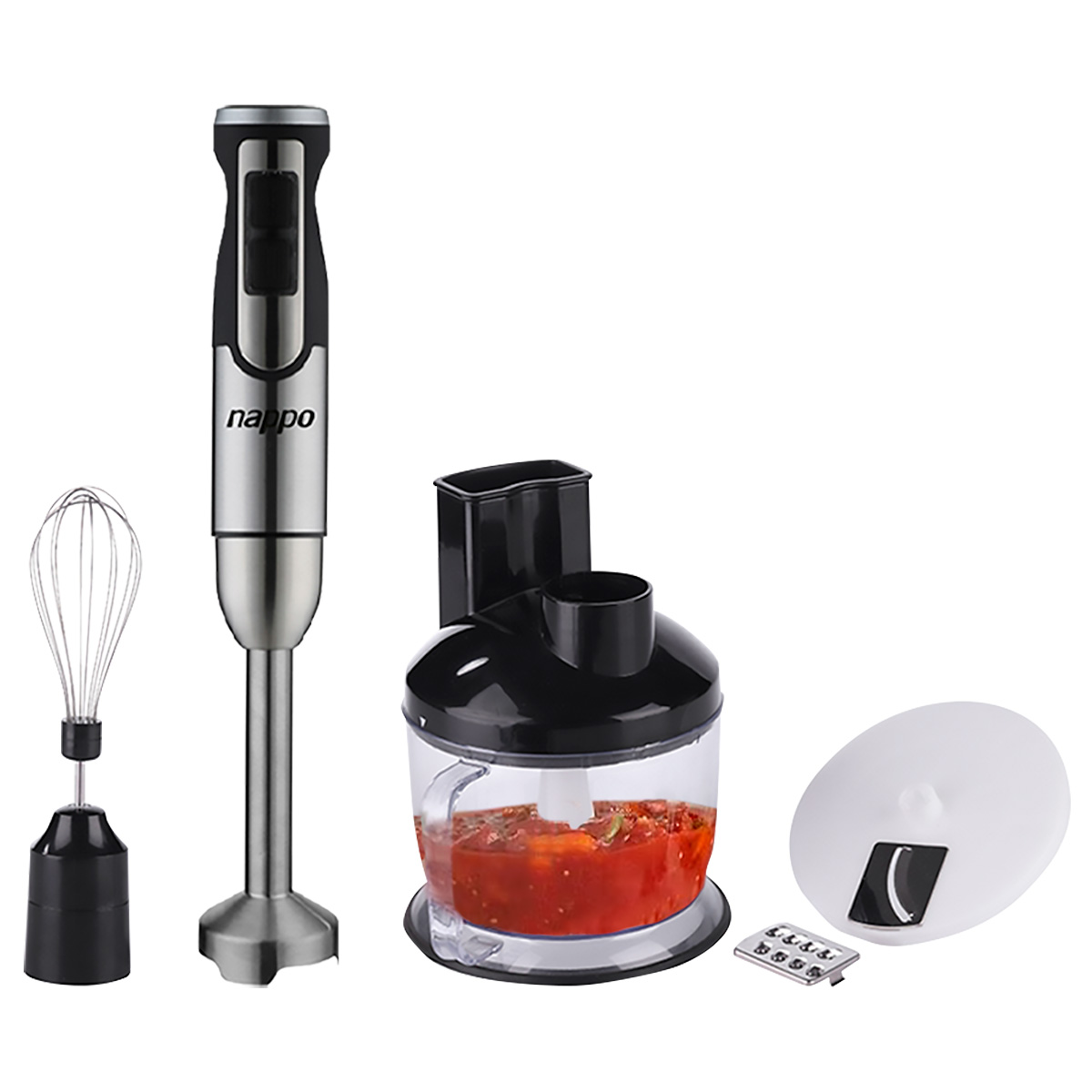 Mixer NAPPO 8 en 1 Acero Inox 1200W Velocidad Ajustable Mixea, Bate ...