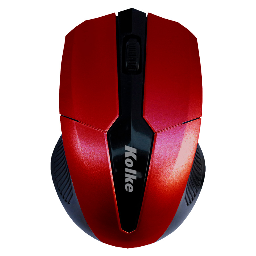 Mouse Inalámbrico KOLKE KEM-412 1600DPI Receptor USB - Rojo, oferta LOi.
