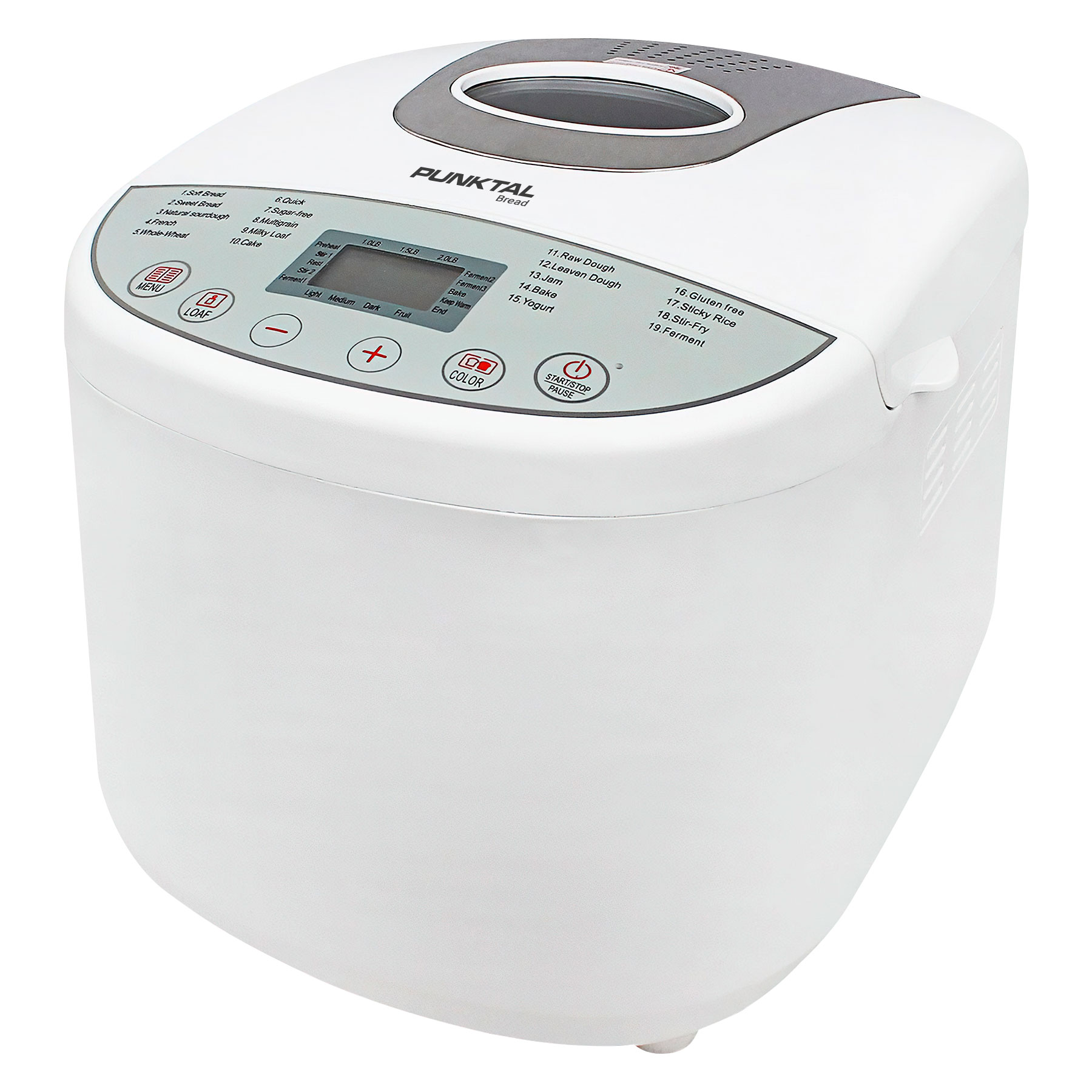 Panetera PUNKTAL 650W 3 Ajustes de Horneado Temporizador Programable ...