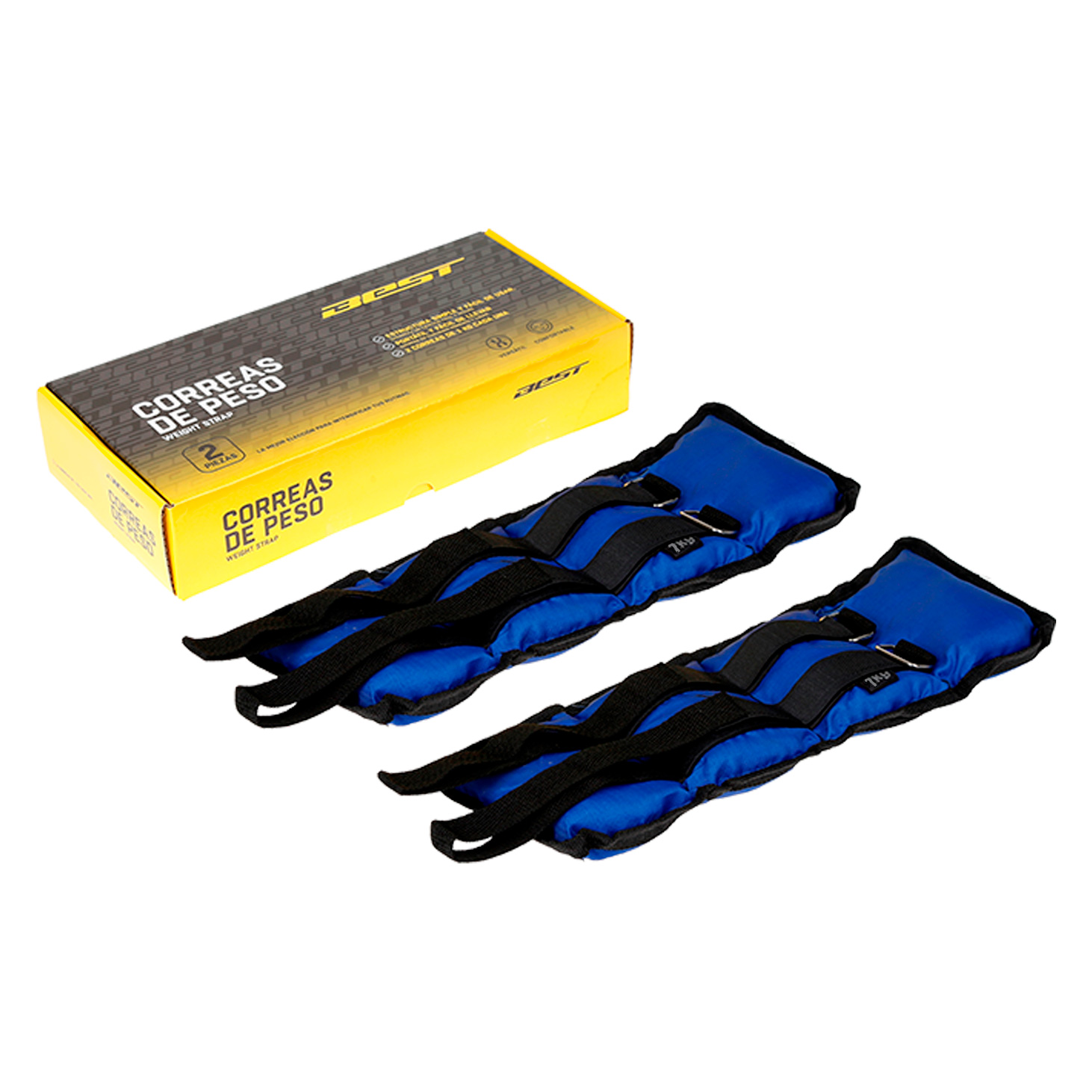 Set de 2 Pesas de Tobillo BEST 1Kg c/u 2Kg Totales, oferta LOi.