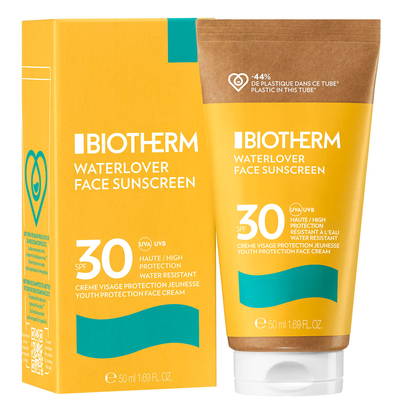 Protector Solar Biotherm Waterlover Hidratante FPS30 de 50ml, oferta LOi.