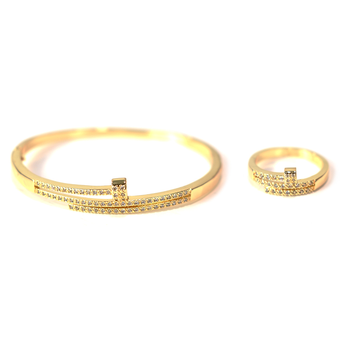 Set de Pulsera y Anillo con Brillos - Diseño 1, oferta LOi.