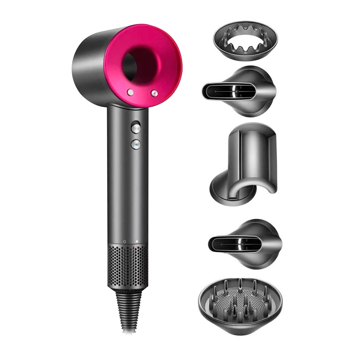 Secador de Pelo 5 en 1, 1700W Tecnología Air Multiplier, 3 Velocidades ...