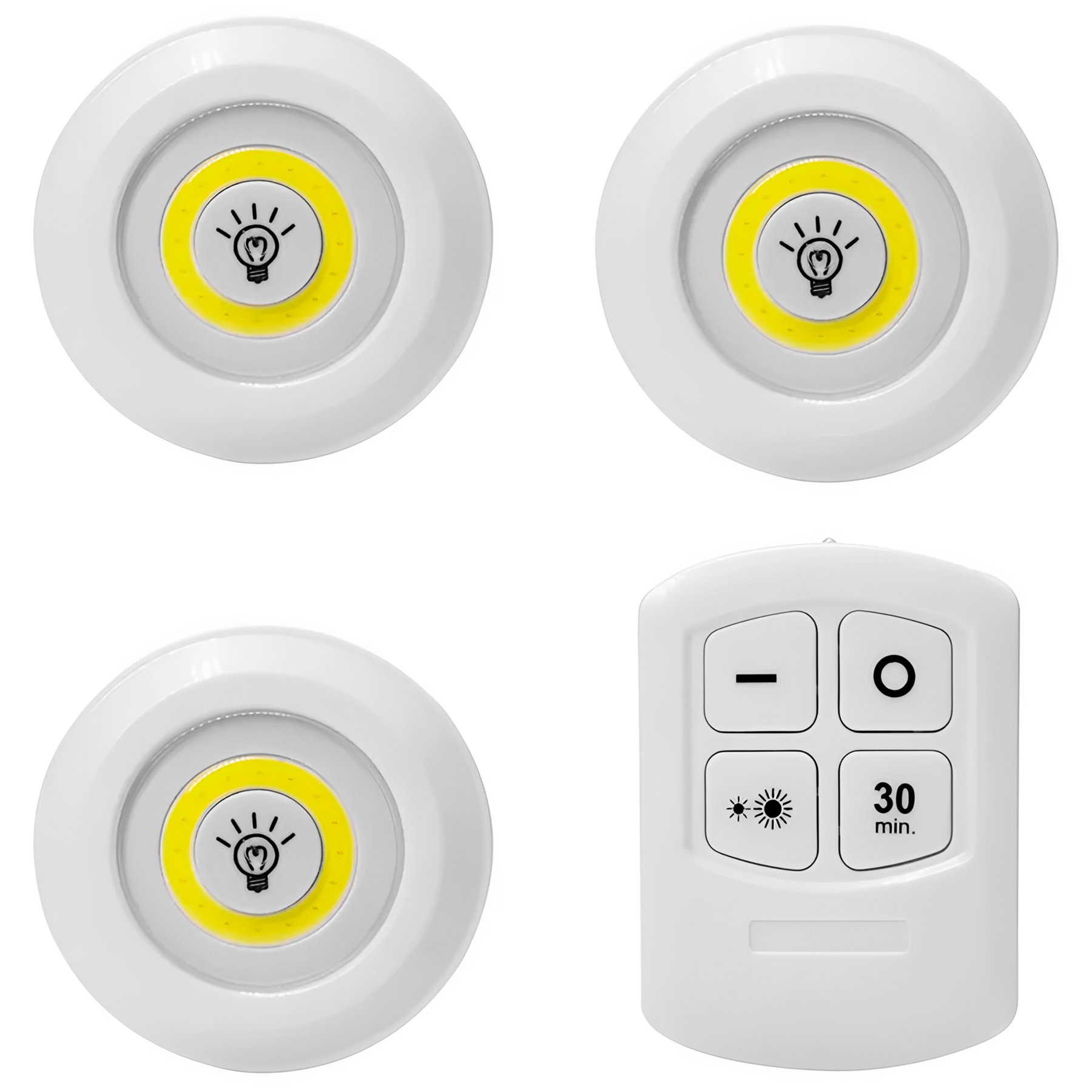 Set de 3 Luces Multiuso a Pilas Faros LED de Alto Brillo con Control ...