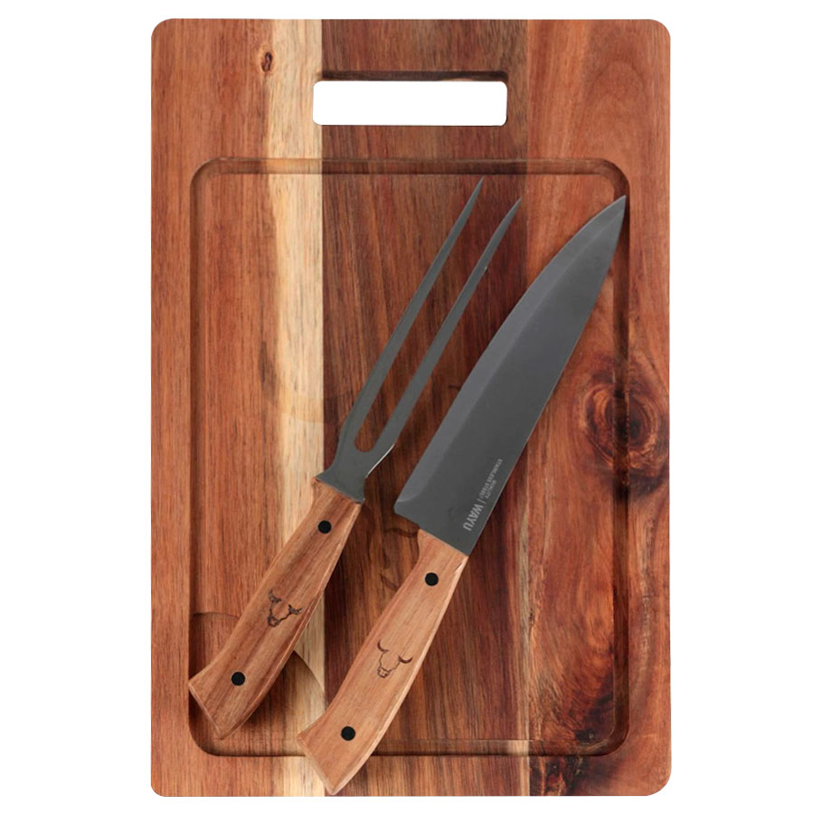 Set Parrillero WAYU Premium con Cuchillo, Pincho y Tabla, oferta LOi.