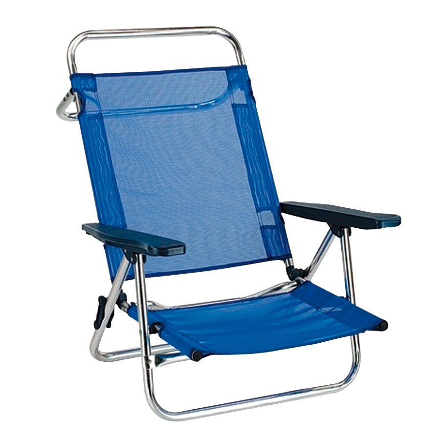 Silla Reposera de Playa en Aluminio 5 Posiciones - Azul, oferta LOi.