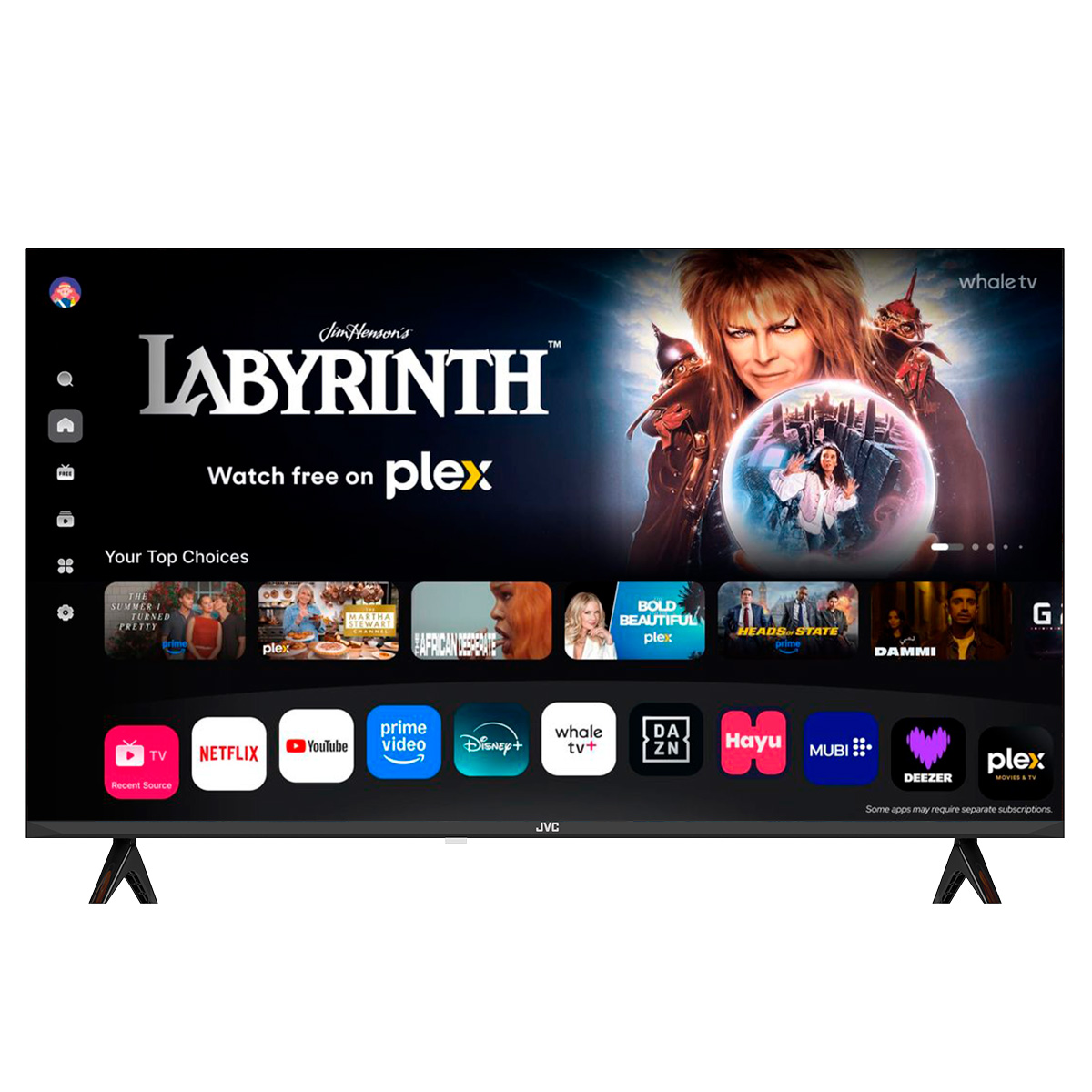 Smart TV JVC 40" DLED FHD con WhaleTV, WiFi y Bluetooth, oferta LOi.