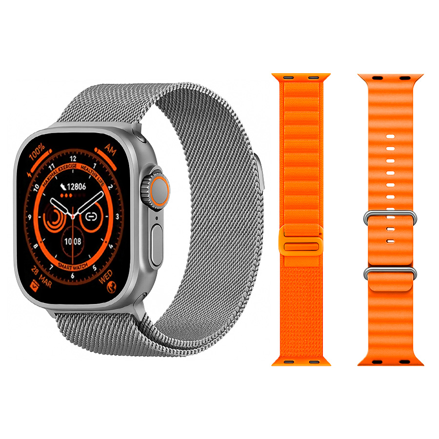 Kit Smartwatch Ultra 2 Max con 3 Mallas Intercambiables, Protección ...