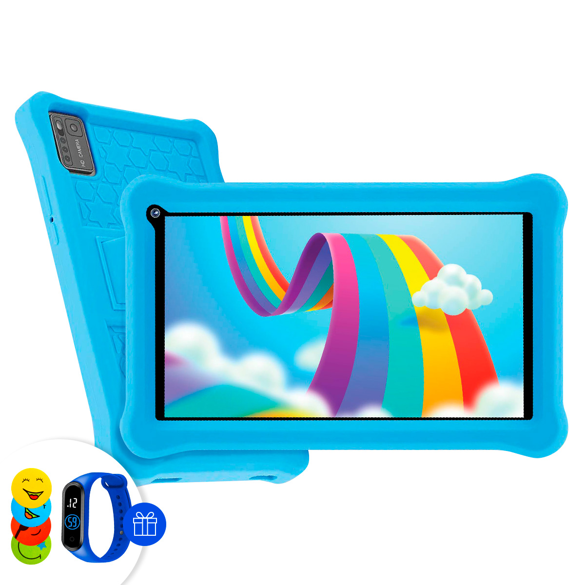 Tablet Kids INTOUCH Q732 de 7'' 32GB 3GB de RAM Apps Infantiles Estuche ...