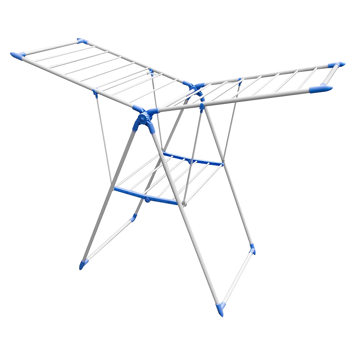 Tender Plegable para Ropa Tendedero Recubierto con 2 Alas y Estante ...