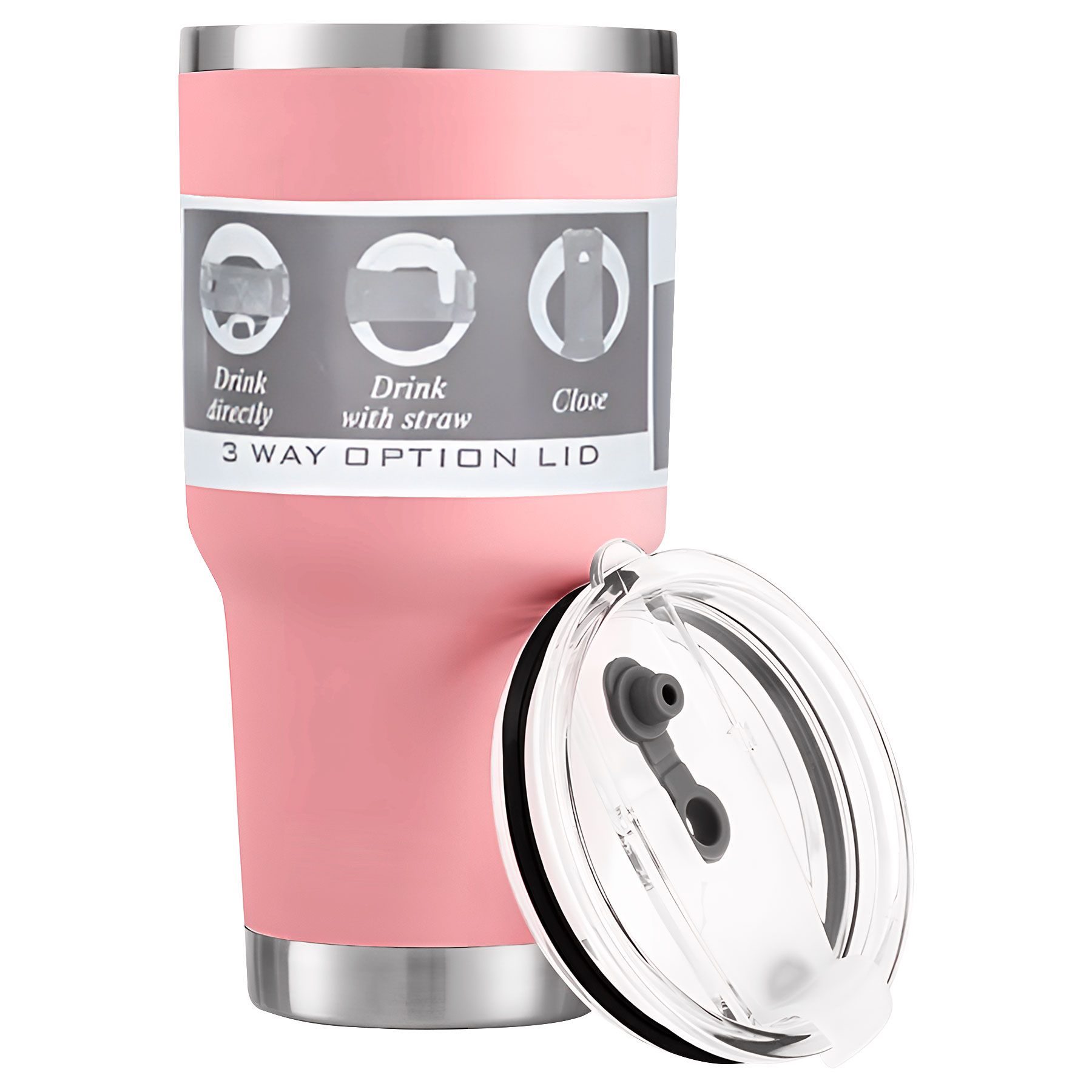 Mug Vaso Térmico Grande 900ml Acero Inox Doble Pared con Tapa Mantiene ...