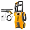 Hidrolavadora INGCO 1800W 150BAR Caudal de 6L/min Manguera de 5m Botella para Jabón, oferta LOi.