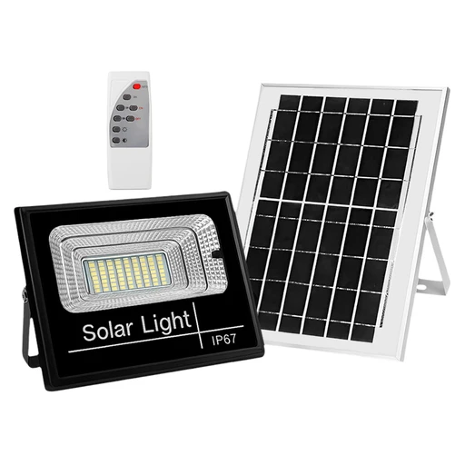 Foco Solar LED de 100W con Fotocélula, Intensidad de Luz Ajustable ...