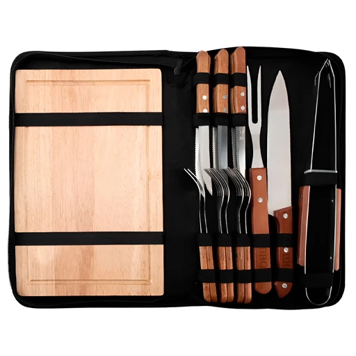 Set Asador de 16 Piezas, Utensilios y Cubiertos de Acero Inoxidable con ...