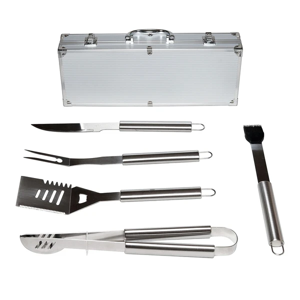 Set de Asador Completo 10 Piezas de Acero Inoxidable + Maletín de ...