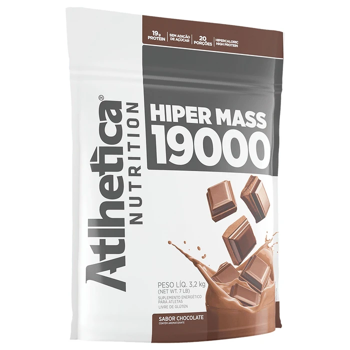 Suplemento Hiper Mass 19000 Atlhetica Nutrition de 3.2Kg - Chocolate ...