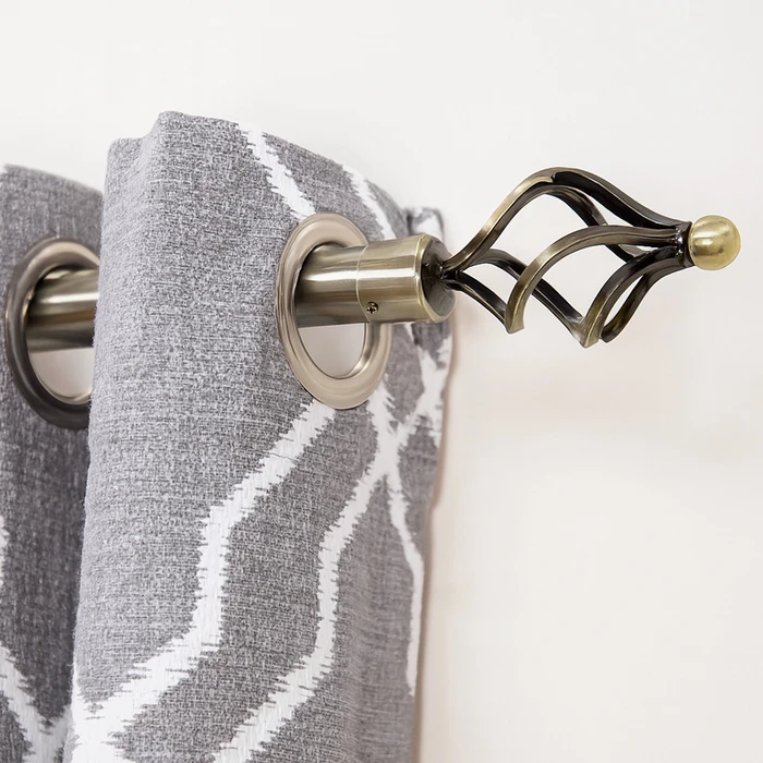 Barrote para Cortina Ajustable de 120 a 210cm + 20 Argollas Incluidas y ...