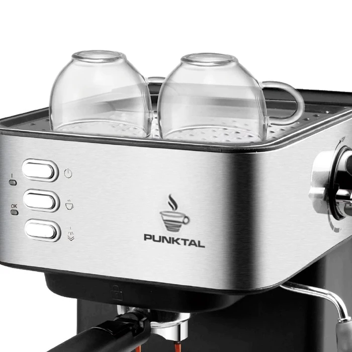 Cafetera Expresso PUNKTAL PK-542 850W Vaporizador Espumador Tanque de 1 ...