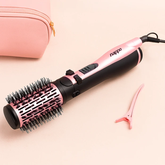 Cepillo Secador de Pelo NAPPO Giratorio, de 1200W con Accesorios 4 en 1 ...
