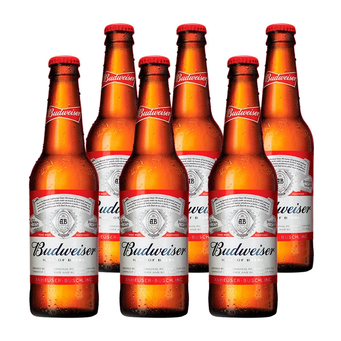 Pack x6 Cerveza Budweiser Botella de 355ml, oferta LOi.
