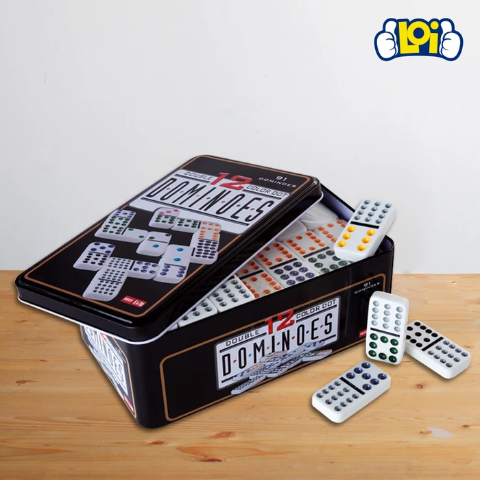 Juego Dominó de 91 Piezas con 12 Colores, oferta LOi.