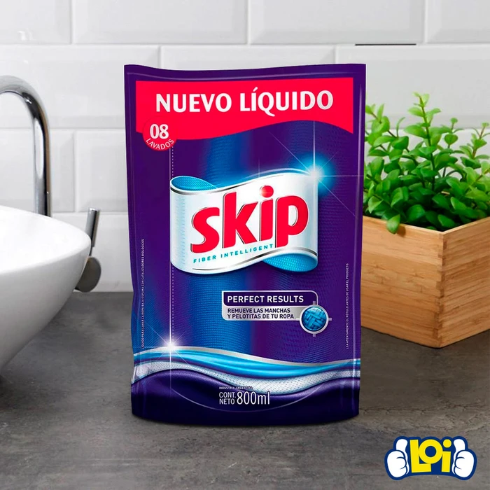 Jabón Líquido SKIP 800ml Sachet, oferta LOi.
