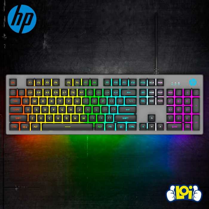 Teclado HP Gaming K500F Panel Metálico Conexión USB Retroiluminación ...