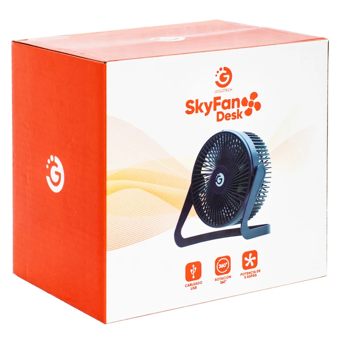 Ventilador USB Skyfan Desk Goldtech de 5 Aspas - Azul, oferta LOi.